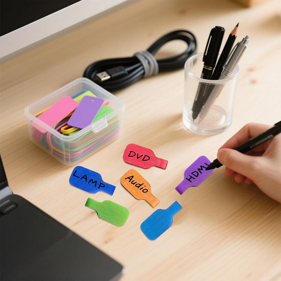 40 Stuks Herbruikbare Kabel Stickers voor Duidelijke Codeer van Draden ...