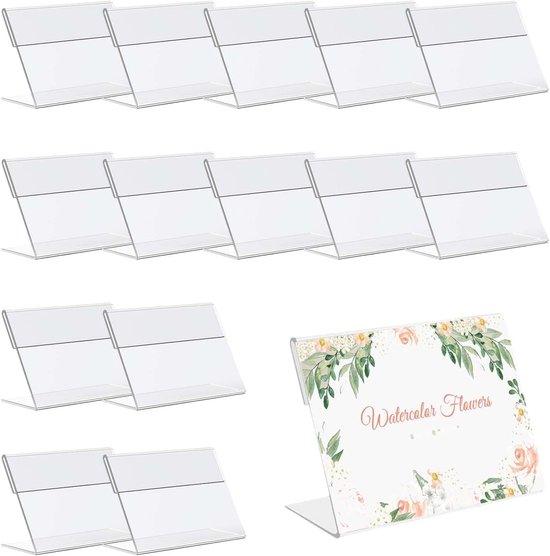 5x8cm Acrylic Price Tags - 60pcs Acrylic Label Holders - Vertical ...
