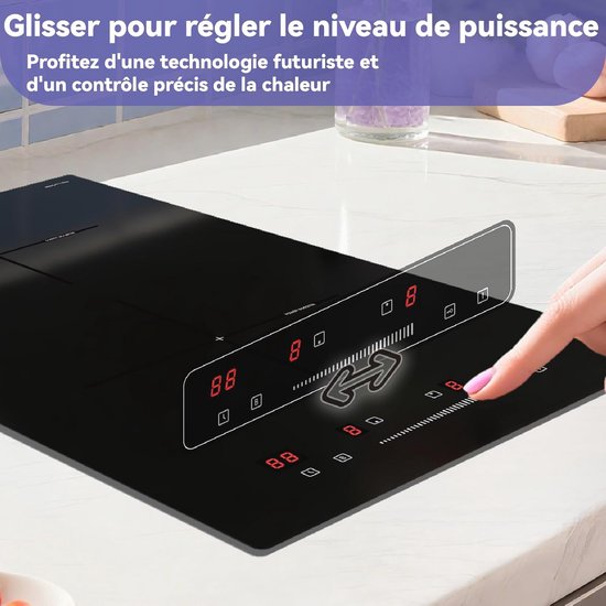Inductiekookplaat 3700W met Touch-bediening en Glaskeramisch Oppervlak ...