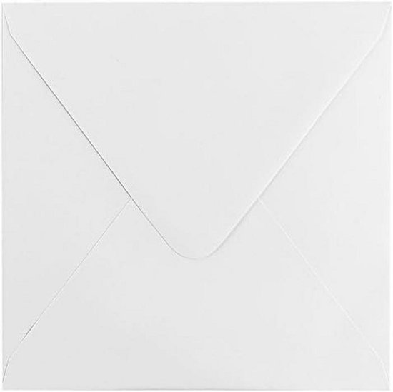 Vierkante witte enveloppen 17 x 17 cm - 100 stuks - Hoogwaardige ...