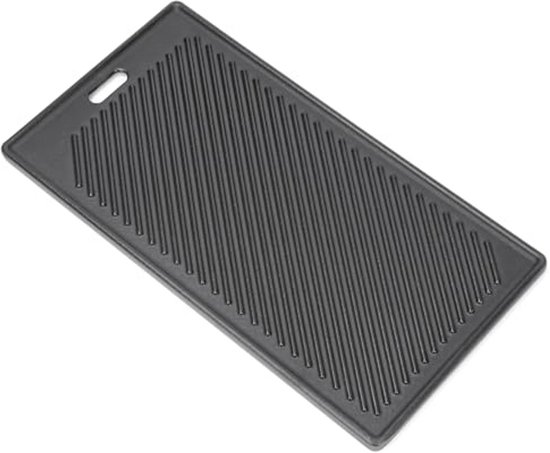 Omkeerbare gietijzeren grillplaat 45 x 24 cm - universele grillplaat ...