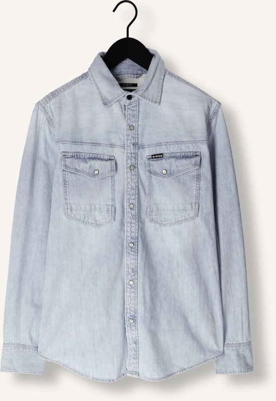 G-Star Raw Slim Denim Shirt - à manches longues - Homme Bleu Clair ...