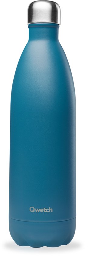 Qwetch - Isothermische fles - Originals Matt Blauw - 1L. | bol