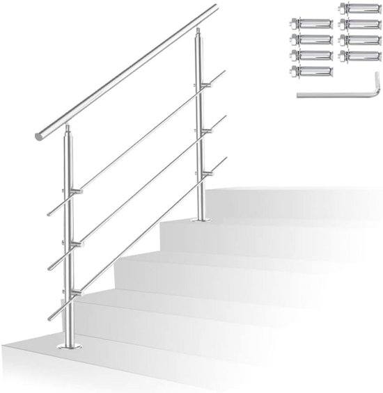 RVS Trapleuning Binnen en Buiten - Balustrade voor Trap, Balkon en ...