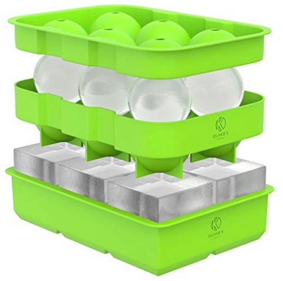 2 x IJsblokvormen Set – Houd Dranken Langer IJs Koud – Grote IJsblok ...