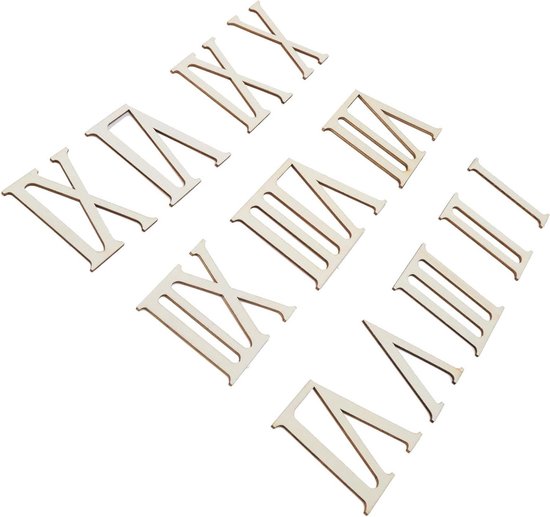Romeinse Cijfers Houten Decoraties Patch Craft Klok Nummers Sticker ...