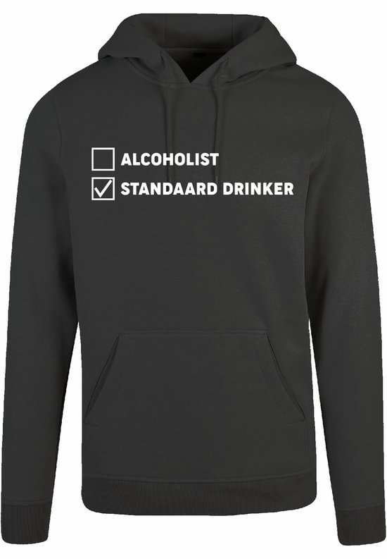 7311 - Hoodie - Standaard drinker-Charcoal Heather-XS | bol