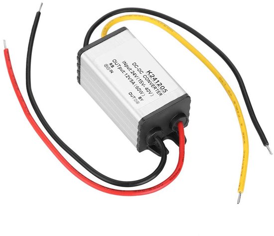 24V naar 12V Converter - 5A 60W Voltage Regulator - Reducer - Power ...