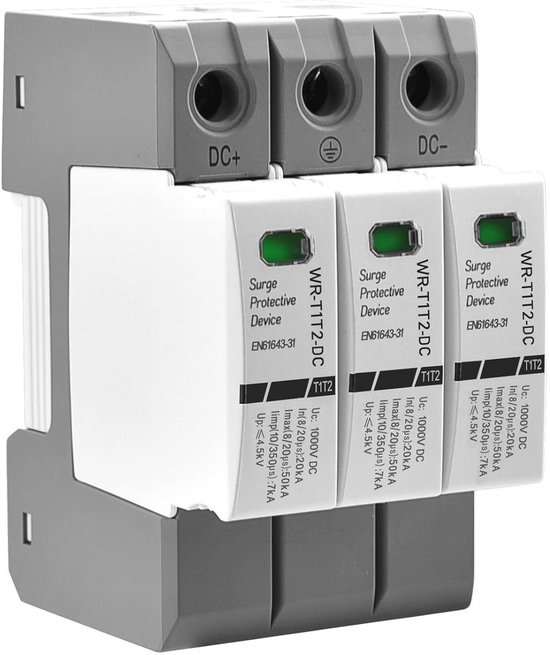 DC-overspanningsbeveiliging 3-fase 1000VDC - Bescherming tegen ...