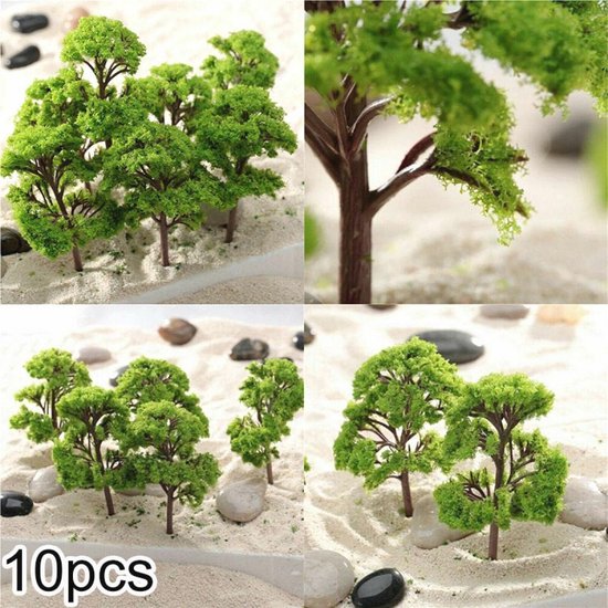 Miniatuur Model Bomen 10 Stuks voor Spoorweg Diorama en ...