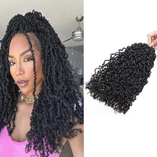 8 Inch Mini Twist Crochet Vlechten Haar voor Vrouwen - 5 Packs Bouncy ...