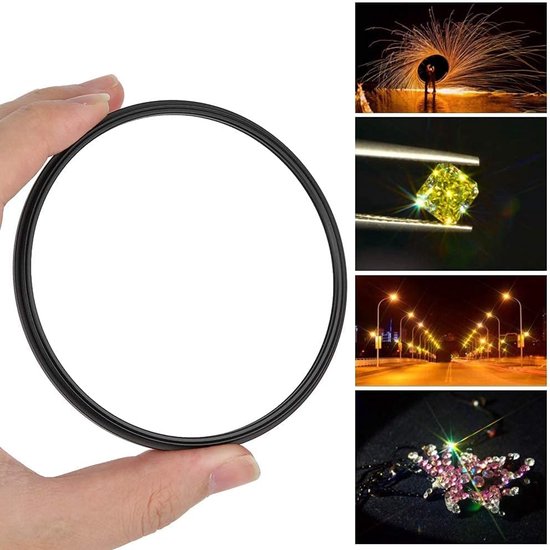 95mm Starlight Star Lens Filter - 4Line Star Effect - Night Photography ...
