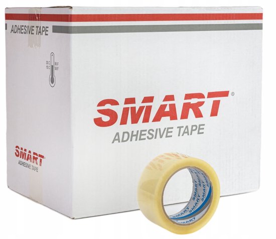 Smart OPP acrylverpakkingstape 48 mm x 130 m - transparant, sterk | bol