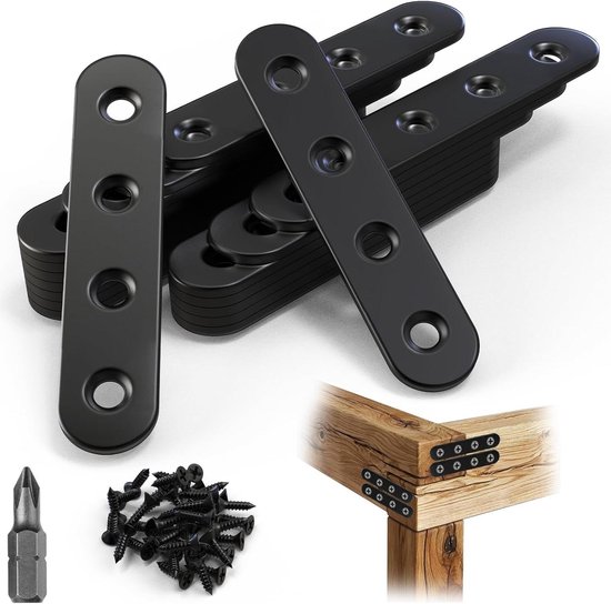 Allecta - 20 stuks platte connector 15 x 76 mm roestvrij staal voor ...