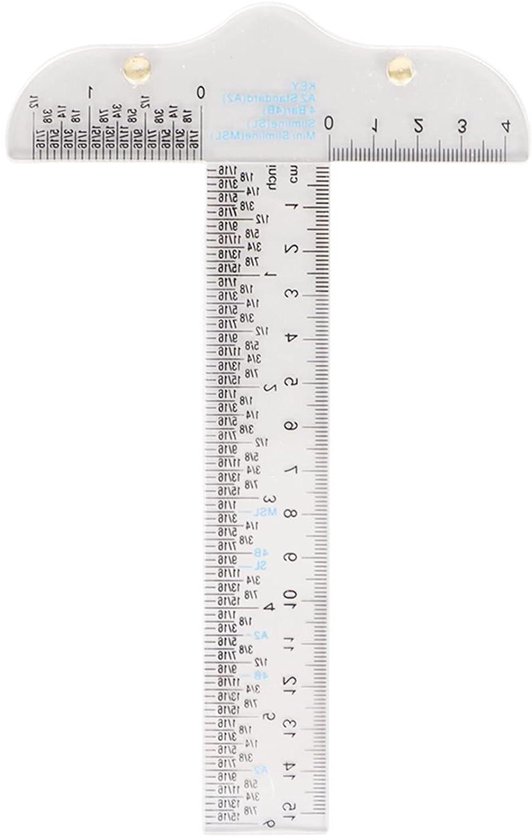 Règle en T pour Artistes, Instrument de Mesure Transparent avec Mesures ...