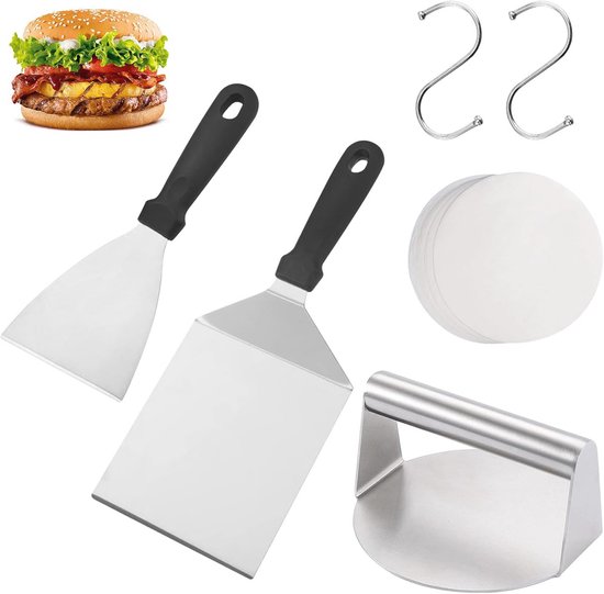 BBQ Hamburger Set - Roestvrij Staal Grill Accessoires voor Perfecte ...