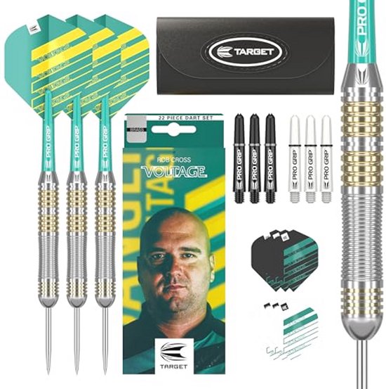Target Darts Rob Cross 22G Brass Steel Tip Darts Set - Spanning Dart ...