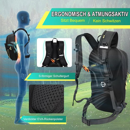 Waterdichte Fietsrugzak 12L - Anti-diefstal & Lichtgewicht voor Heren ...