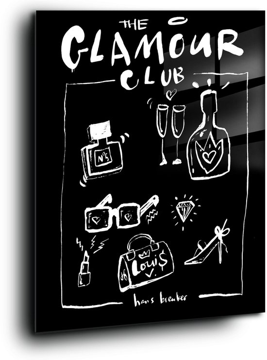Glamour club - Meerdere kleuren - Plexiglas 30 x 40 cm | bol