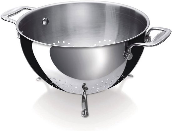 RVS Vergiet 22 cm - Duurzaam en Ergonomisch Keukenaccessoire | bol