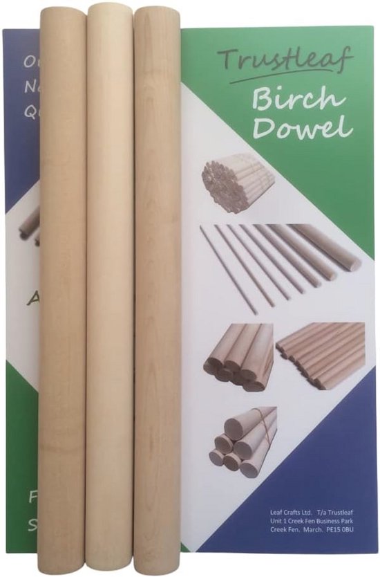 Houten Pluggen 25 mm x 30 cm - Berk Hardhout (3 stuks) | bol