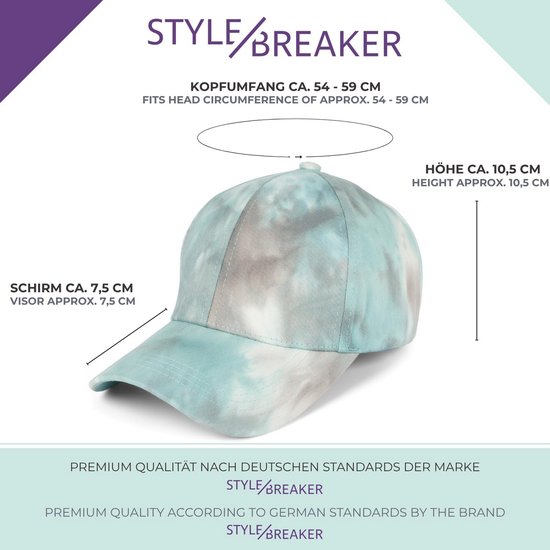 Dames baseball cap met batik patroon - Verstelbare 6-panel cap voor ...