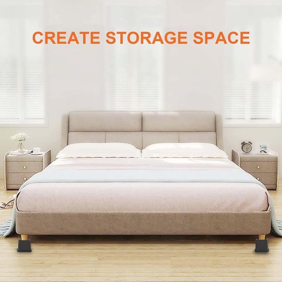 Meubelverhogingen 10,2 cm - 4 Stuks voor Bedden en Meubels - Verhoog ...