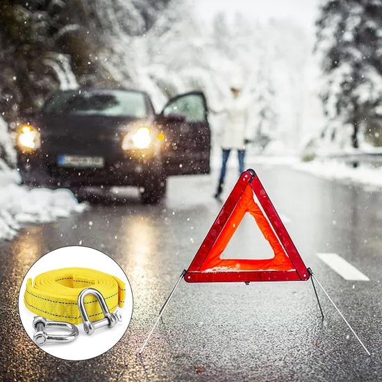 Stevige Sleepkabel 4M met Twee U-Haken en Opbergtas - 5 Ton ...