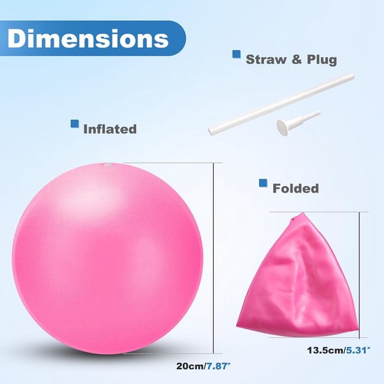 Kleine Pilates Bal 20 cm - Zachte Fitness Gymnastiekbal voor Yoga ...
