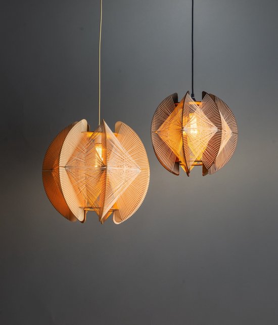 Hanglamp Jessica Walnoot Ø40cm - Giga Meubel | bol