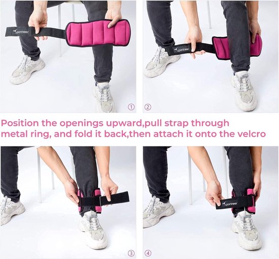 Stunq® 2 stuks Enkelgewichten Verstelbare enkelgewichten Set Polsbanden ...