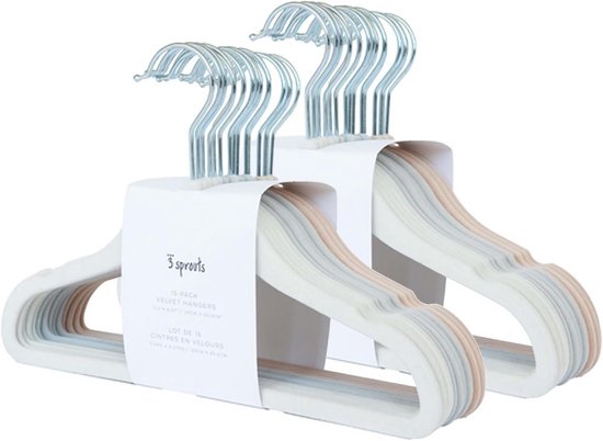 Antislip Fluweel Baby Kleerhangers Set van 30 Stuks | bol