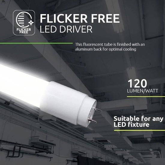 Complete set | LED TL Armatuur 60cm (enkel) | Incl. 1x LED TL Buis 9W ...