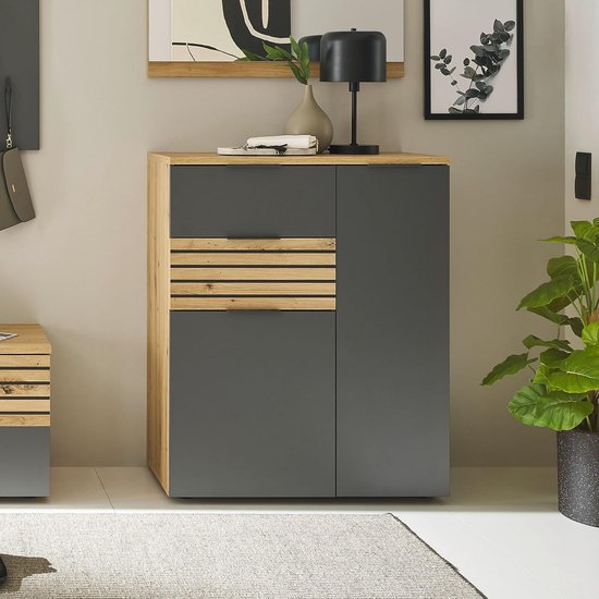 Kledingkast met Ladekast voor Schoenen Moderne Gangmeubel Artisan Oak ...