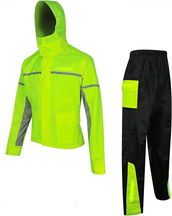 Waterdicht Motor Regenpak Set - Hoge Zichtbaarheid Neon Geel | bol
