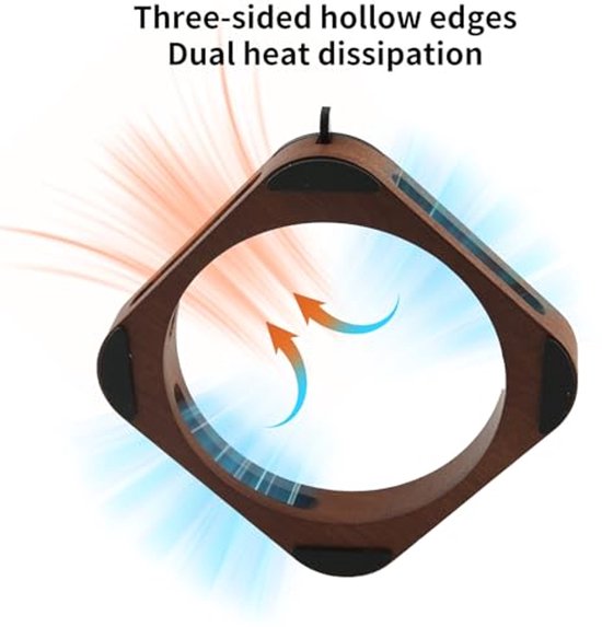 Warmteafvoerende standaard voor Mac Mini M4, houten koelhouder met ...