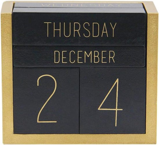 Houten eeuwigdurende kalender - dagelijkse blok kalender voor kantoor ...
