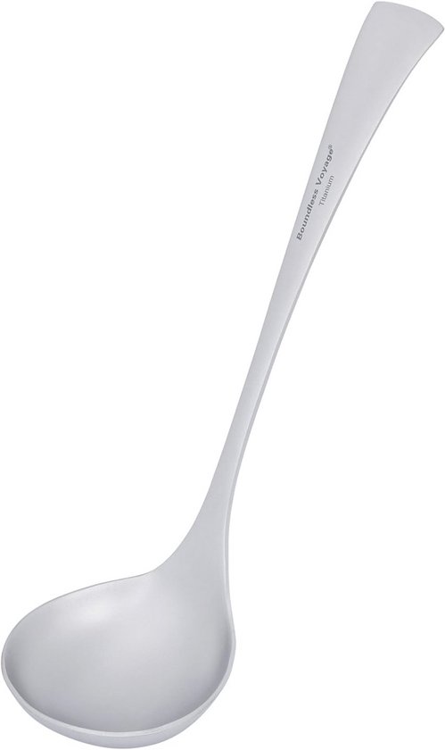 Langwerpige Titanium Lepel voor Koken en Kamperen - Lichte Soup & Stew ...