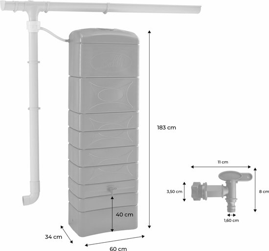 sweeek - Muurtank regenton, chastang 300l | bol
