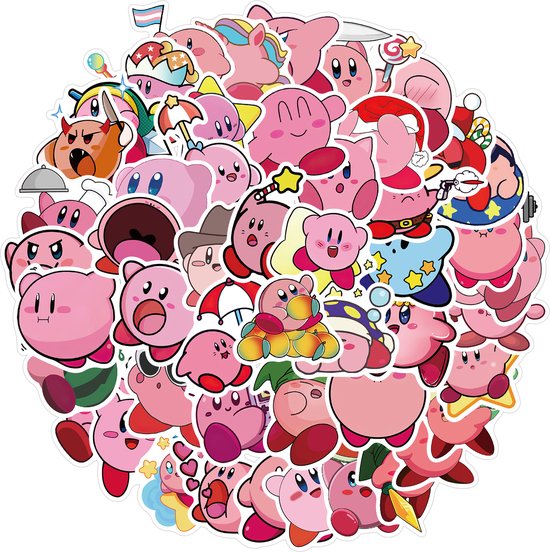 Kirby Stickers - set 50 stuks - Laptop Stickers - Stickervellen | bol