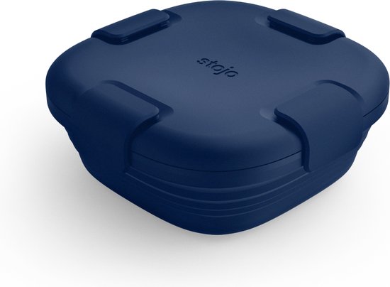 Stojo - Lunchbox 700 ml Denim - Siliconen - Blauw - | bol