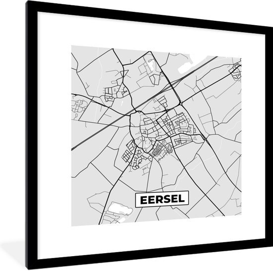 Fotolijst incl. Poster - Plattegrond - Eersel - Kaart - Stadskaart ...