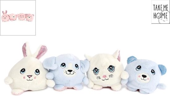 Take Me Home reversible pluche dier 10cm (1 stuk) assorti | bol.com