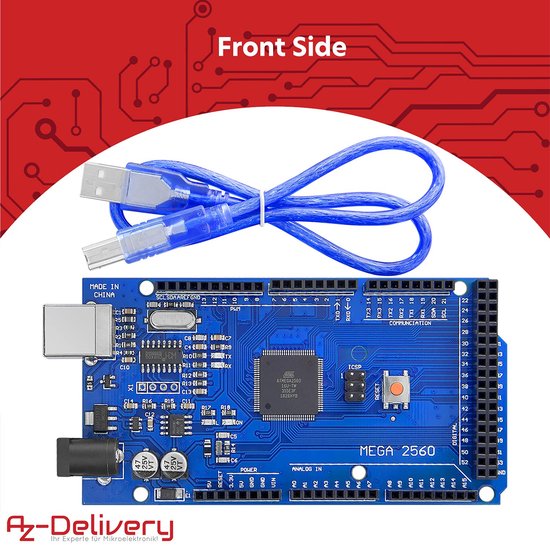 AZDelivery AZ-Mega 2560 R3 Bestuur met ATmega2560 met USB-kabel 1 | bol