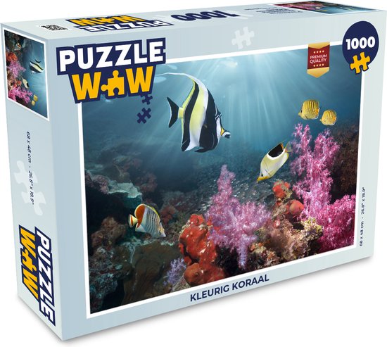 Puzzel Kleurig koraal - Legpuzzel - Puzzel 1000 stukjes volwassenen | bol