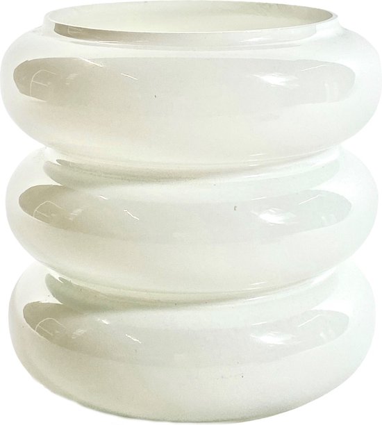 Glazen vaas wit | bol.com