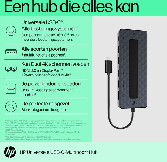 HP Universal USB-C Multiport Hub | bol