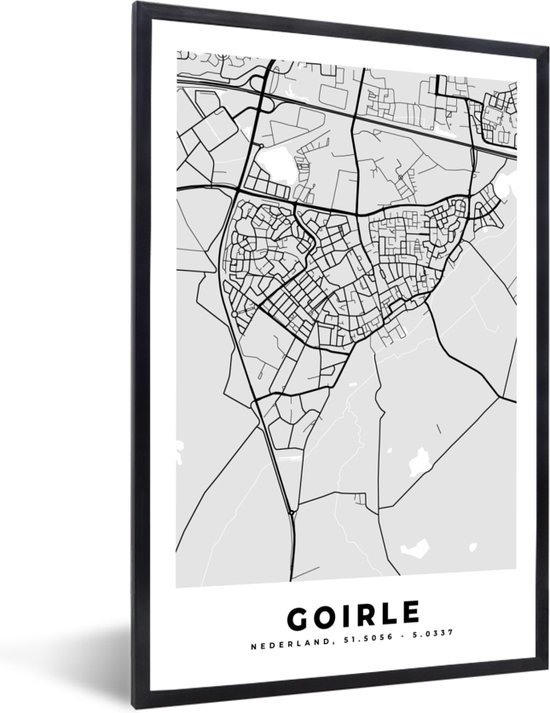 Fotolijst incl. Poster - Goirle - Plattegrond - Kaart - Stadskaart ...
