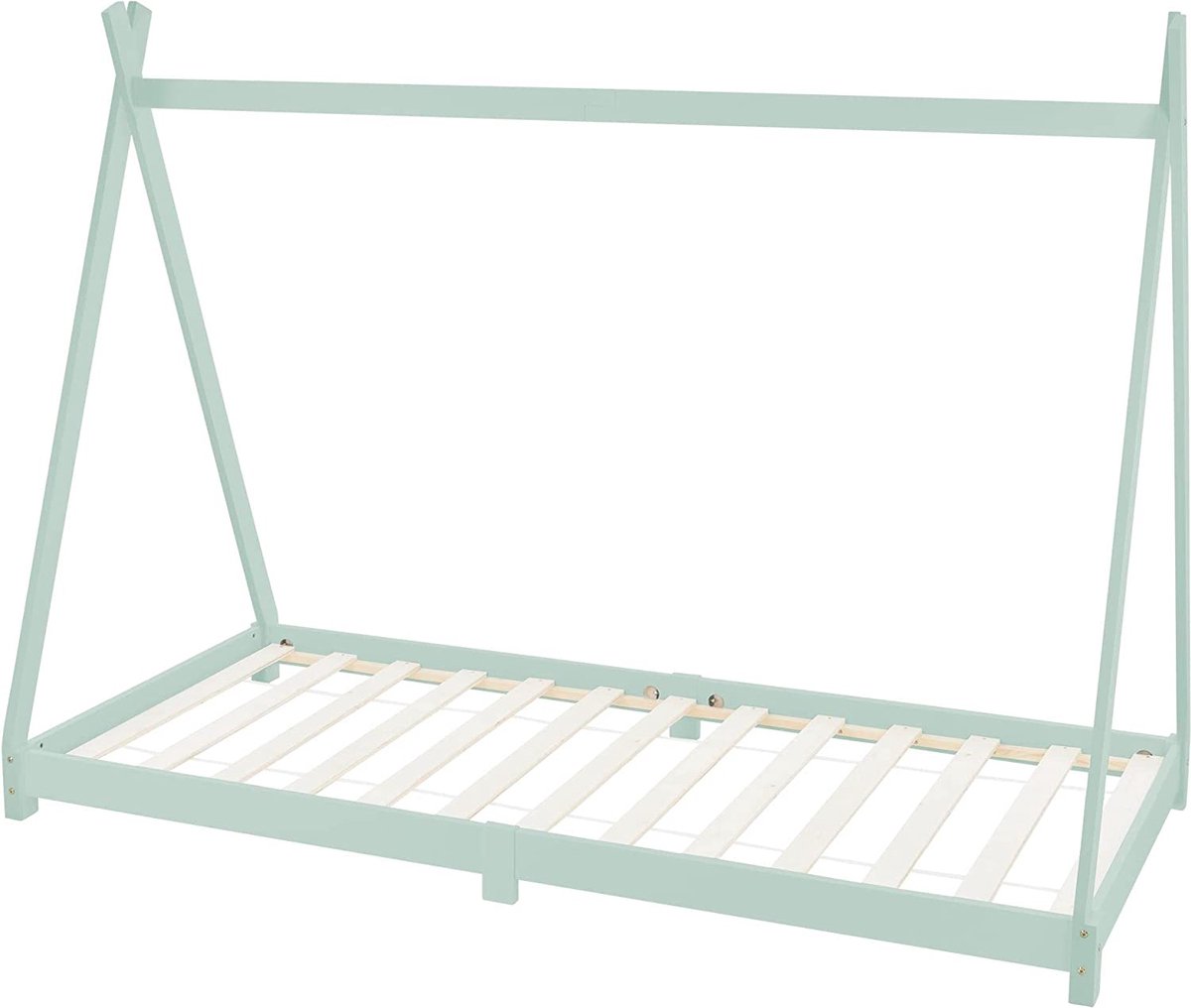 CGPN Kinderbed Tipi 90 x 200 cm met lattenbodem Mint, Indisch bed ...