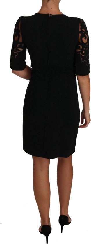 Dolce & Gabbana - Black Floral Cut Out Pattern Coctail Dress | bol.com
